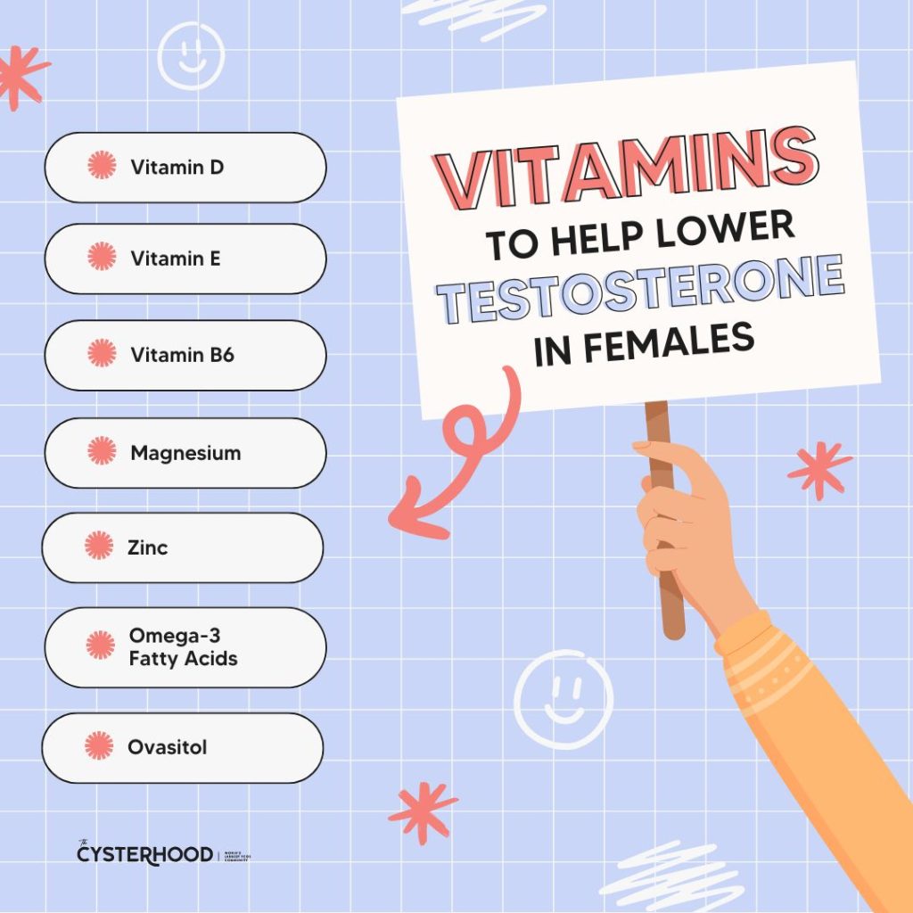 7 Vitamins To Lower Testosterone In Women with PCOS